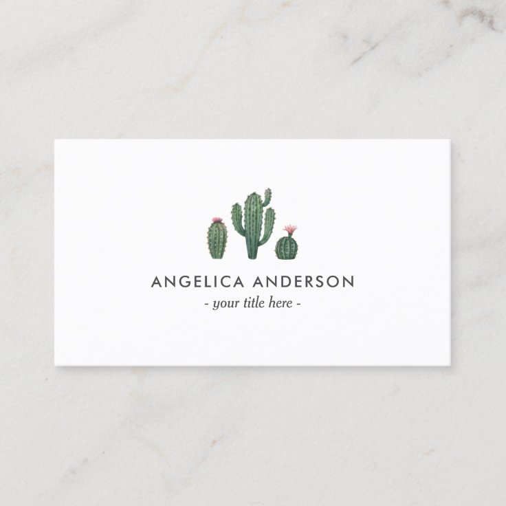 Cactus Plants Business Card | Zazzle