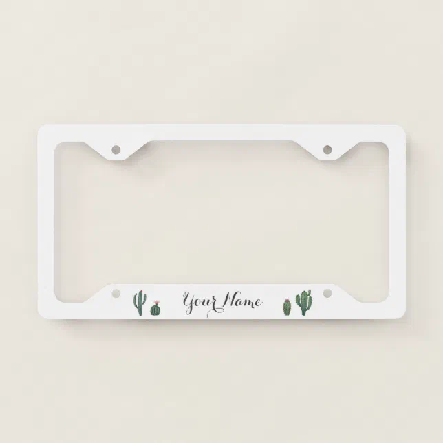 Cactus Plants License Plate Frame | Zazzle