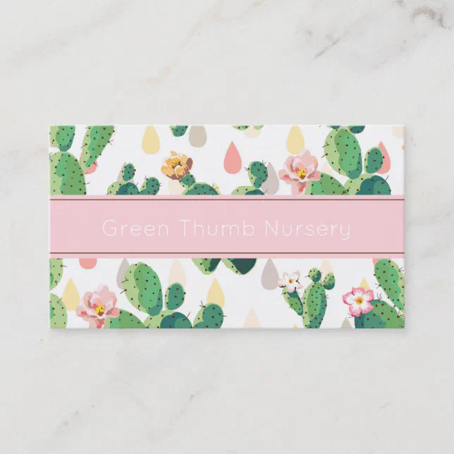 Cactus Print Business Card | Zazzle