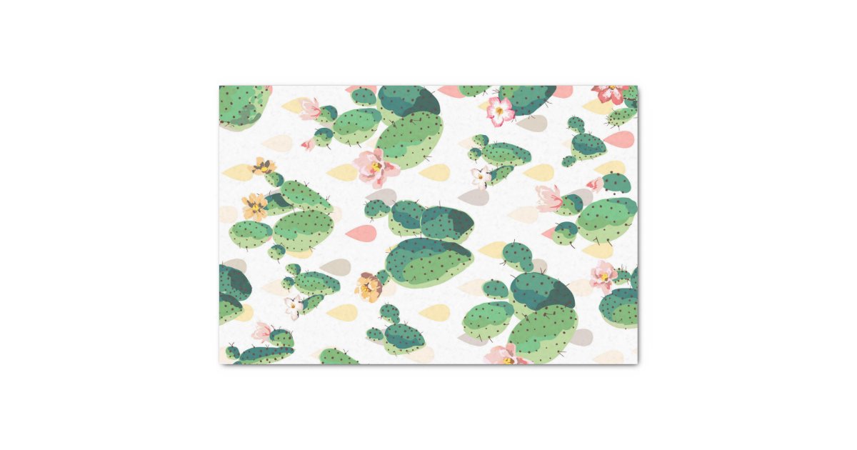 Cactus Print Tissue Paper | Zazzle