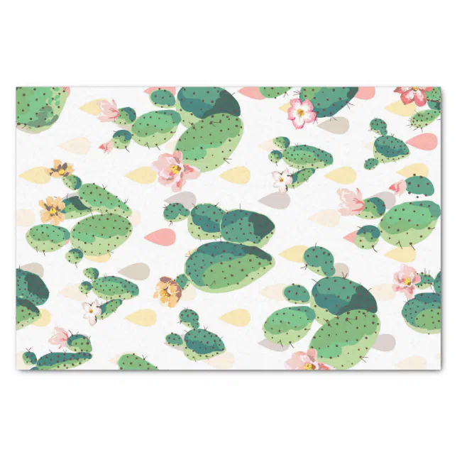 Cactus Print Tissue Paper | Zazzle