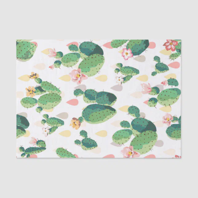 Cactus Print Tissue Paper | Zazzle