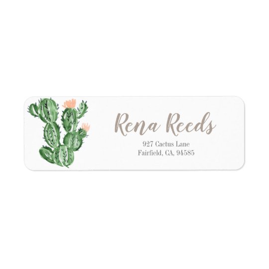 Cactus succulent return label address label | Zazzle.com