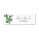Cactus succulent return label address label | Zazzle