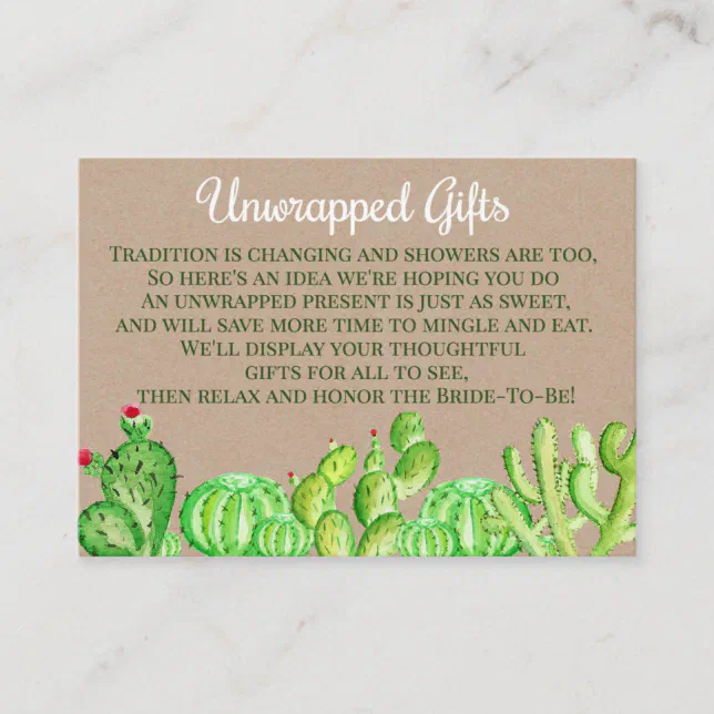 Cactus Succulent Unwrapped Display Shower Insert | Zazzle