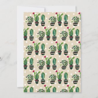cactus, succulent, watercolor, fiesta, birthday invitation | Zazzle