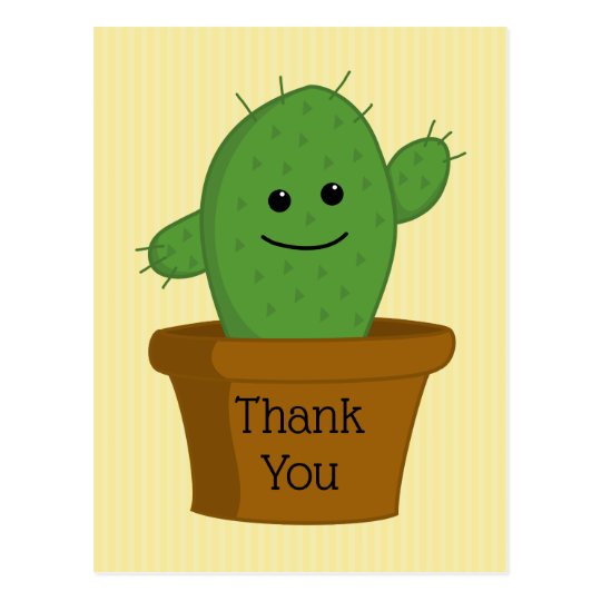 Cactus Thank You Postcard | Zazzle.com