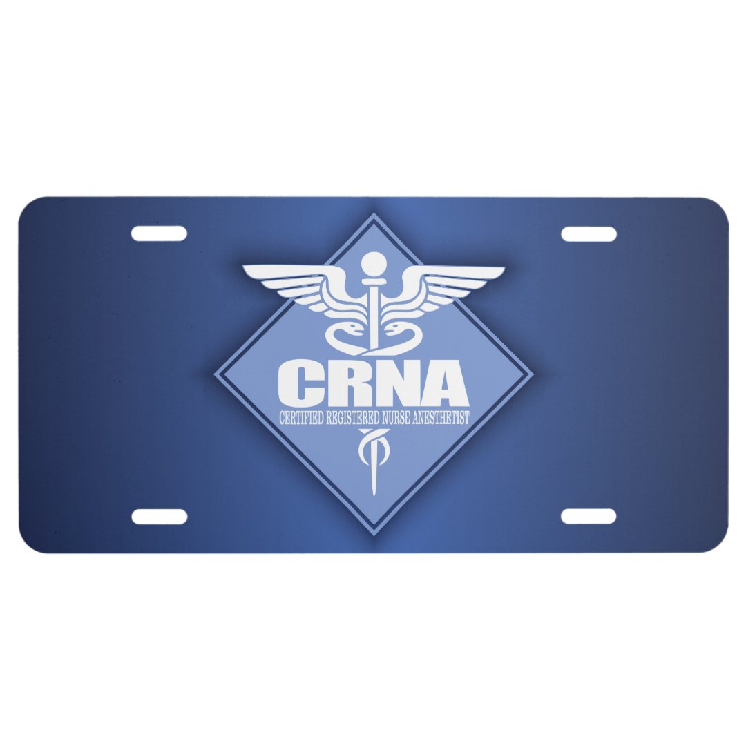 Cad CRNA (diamond) License Plate | Zazzle