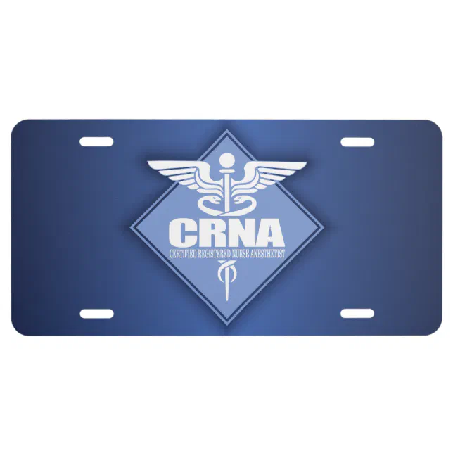Cad CRNA (diamond) License Plate | Zazzle