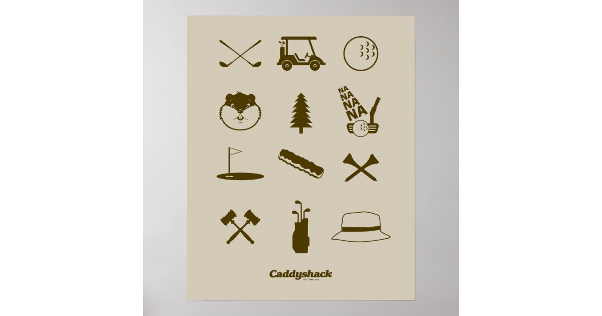 Caddyshack Icons Poster | Zazzle