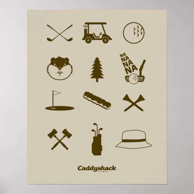 Caddyshack Icons Poster | Zazzle