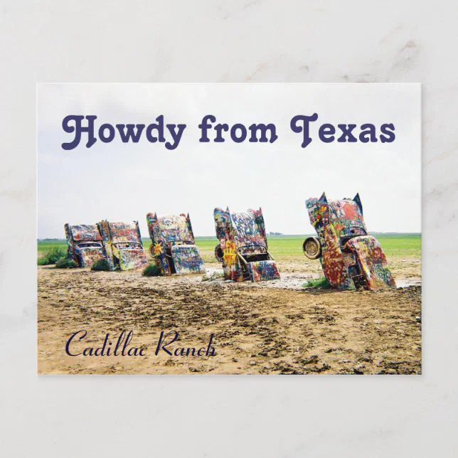 Cadillac Ranch Postcard | Zazzle