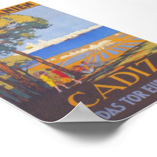 Cadiz Spain Vintage Travel Poster | Zazzle