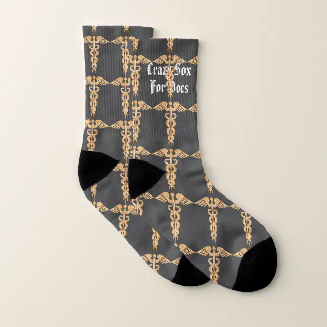 Caduceus Crazy Socks For Docs | Zazzle