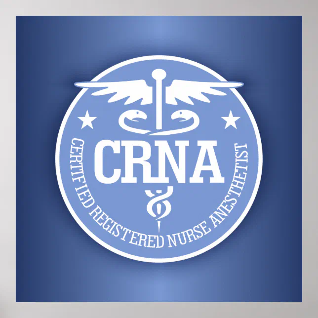 Caduceus CRNA gift ideas Poster | Zazzle