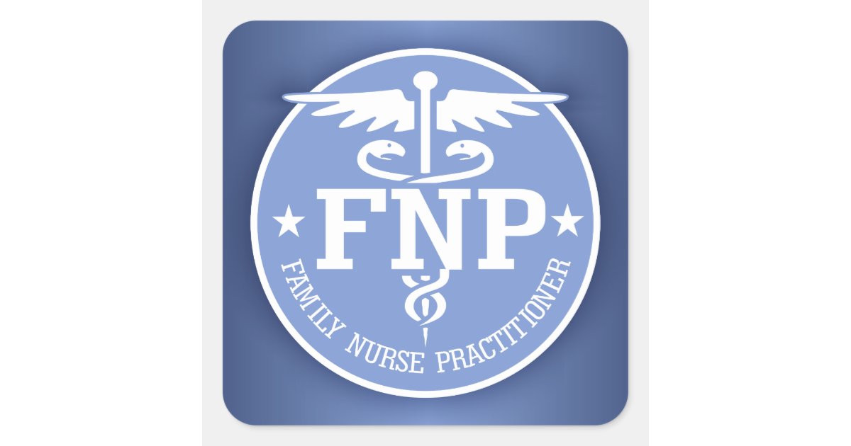 Caduceus FNP2 gifts Square Sticker | Zazzle