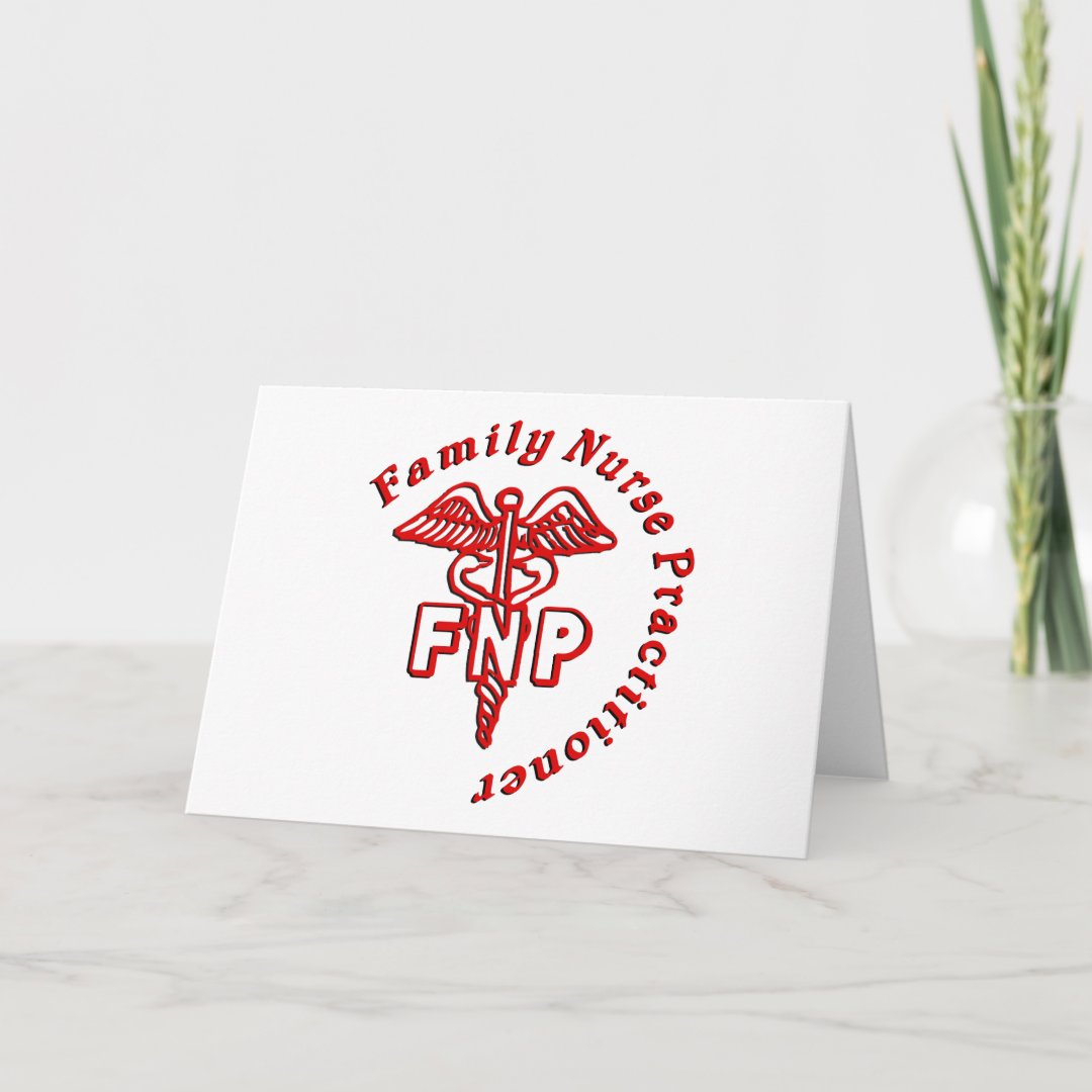 CADUCEUS FNP FAMILY NURSE PRACTITIONER CARD | Zazzle