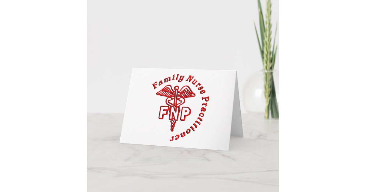 CADUCEUS FNP FAMILY NURSE PRACTITIONER CARD | Zazzle