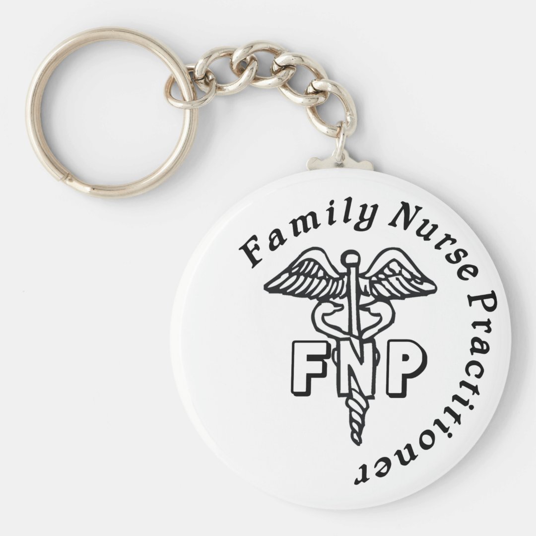 CADUCEUS FNP FAMILY NURSE PRACTITIONER KEYCHAIN | Zazzle