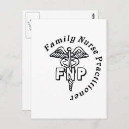 CADUCEUS FNP FAMILY NURSE PRACTITIONER POSTCARD | Zazzle