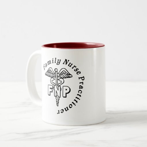 CADUCEUS FNP FAMILY NURSE PRACTITIONER Two-Tone COFFEE MUG | Zazzle