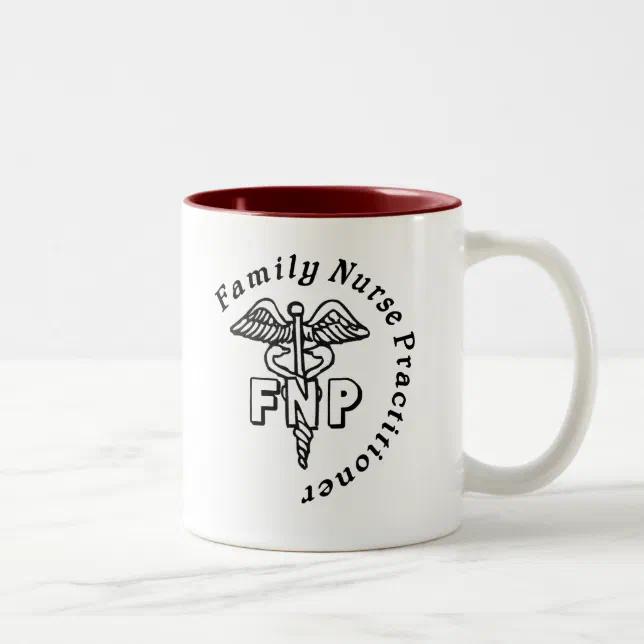 CADUCEUS FNP FAMILY NURSE PRACTITIONER Two-Tone COFFEE MUG | Zazzle