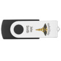 Caduceus Gold Black Wings Elegant Classy Medical Flash Drive | Zazzle