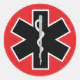 Caduceus Medical Symbol (Red White Black) Classic Round Sticker | Zazzle