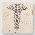 Caduceus Medical Symbol Stone Coaster | Zazzle