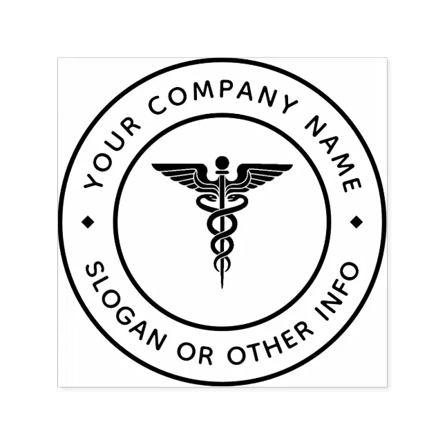 Caduceus Symbol Return Address Self-inking Stamp | Zazzle