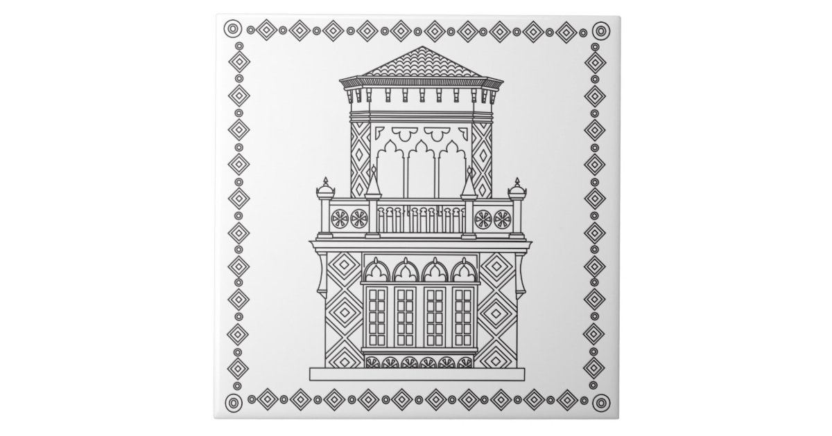 Ca'd'Zan Tower Sarasota Ceramic Tile | Zazzle