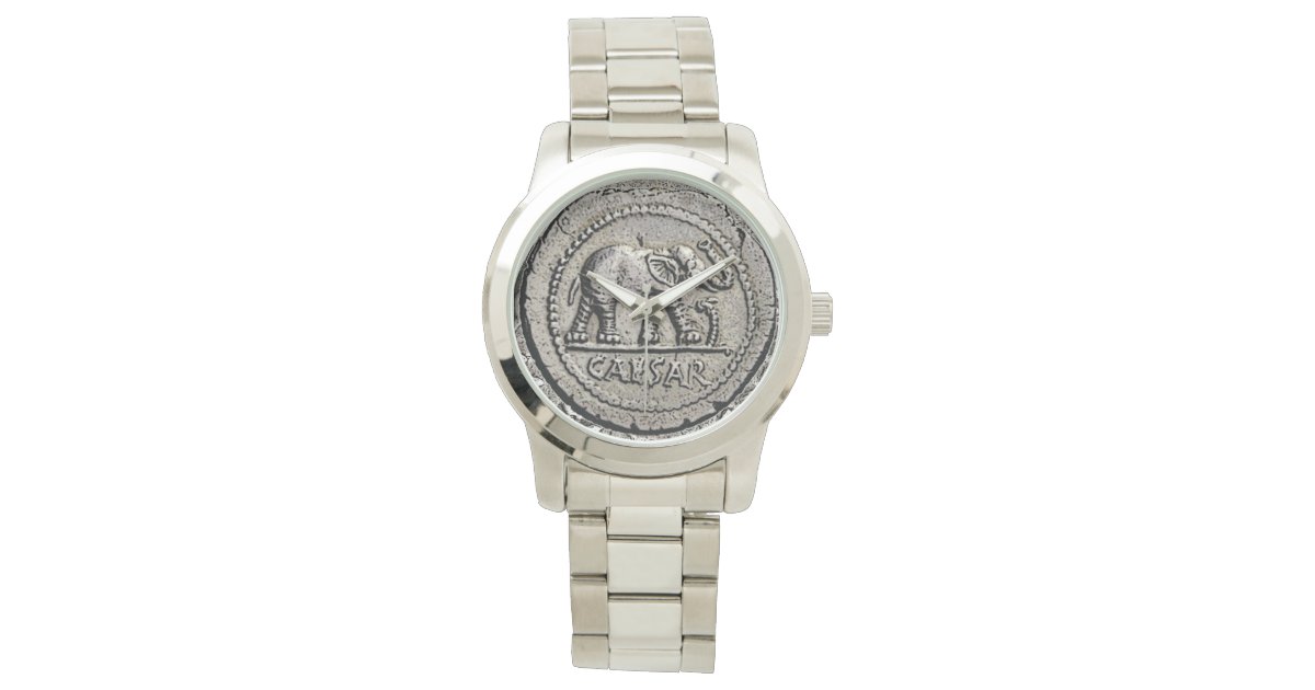 Caesar Elephant Antique Roman Coin Emperor Watch | Zazzle
