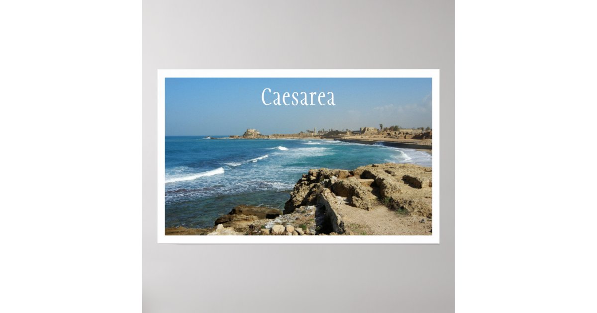 Caesarea Beach, Caesarea, Israel Poster | Zazzle