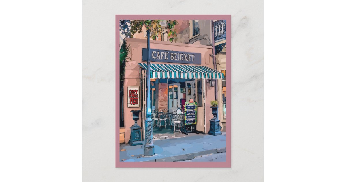 Cafe Beignet Coffee Shop French Quarter Postcard | Zazzle