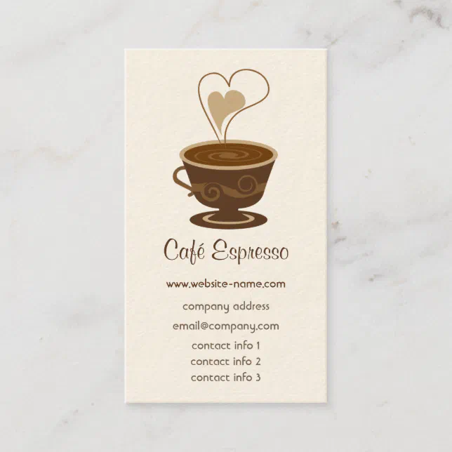 Cafe Business Card | Zazzle