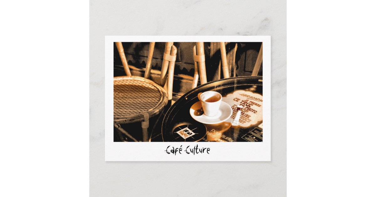 Café Culture Postcard | Zazzle