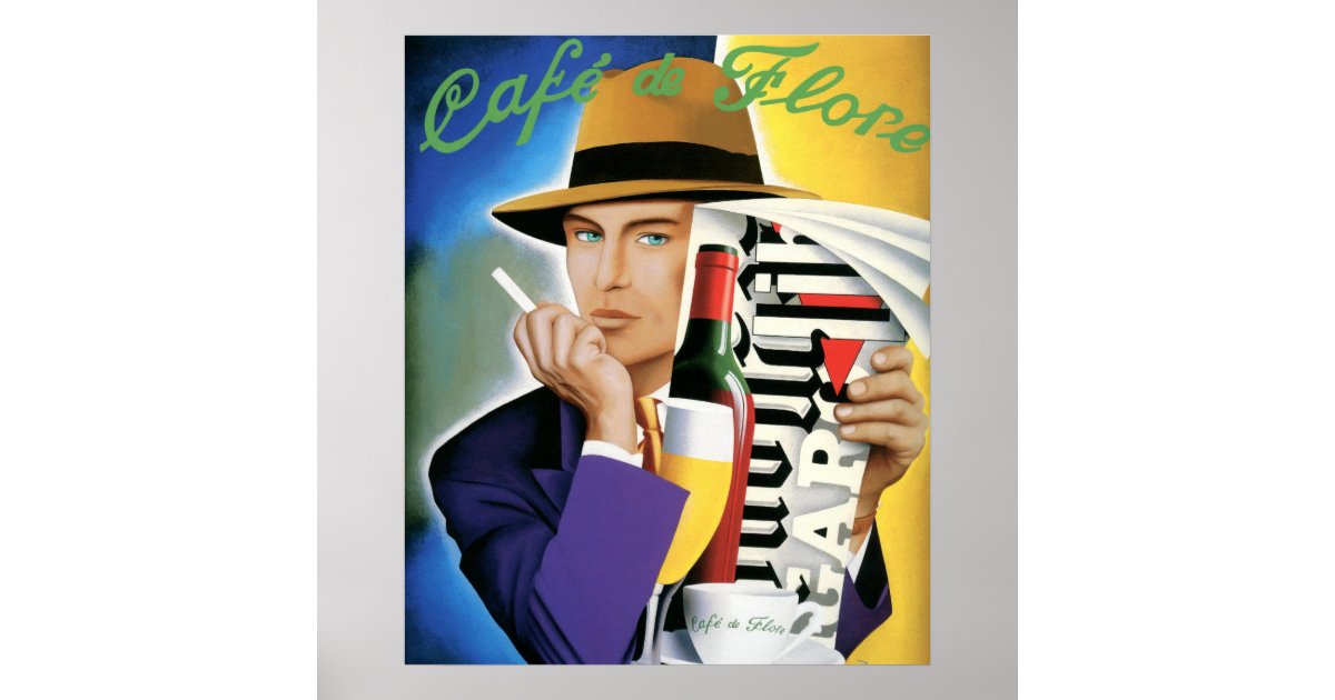 CAFÉ DE FLORE POSTER | Zazzle