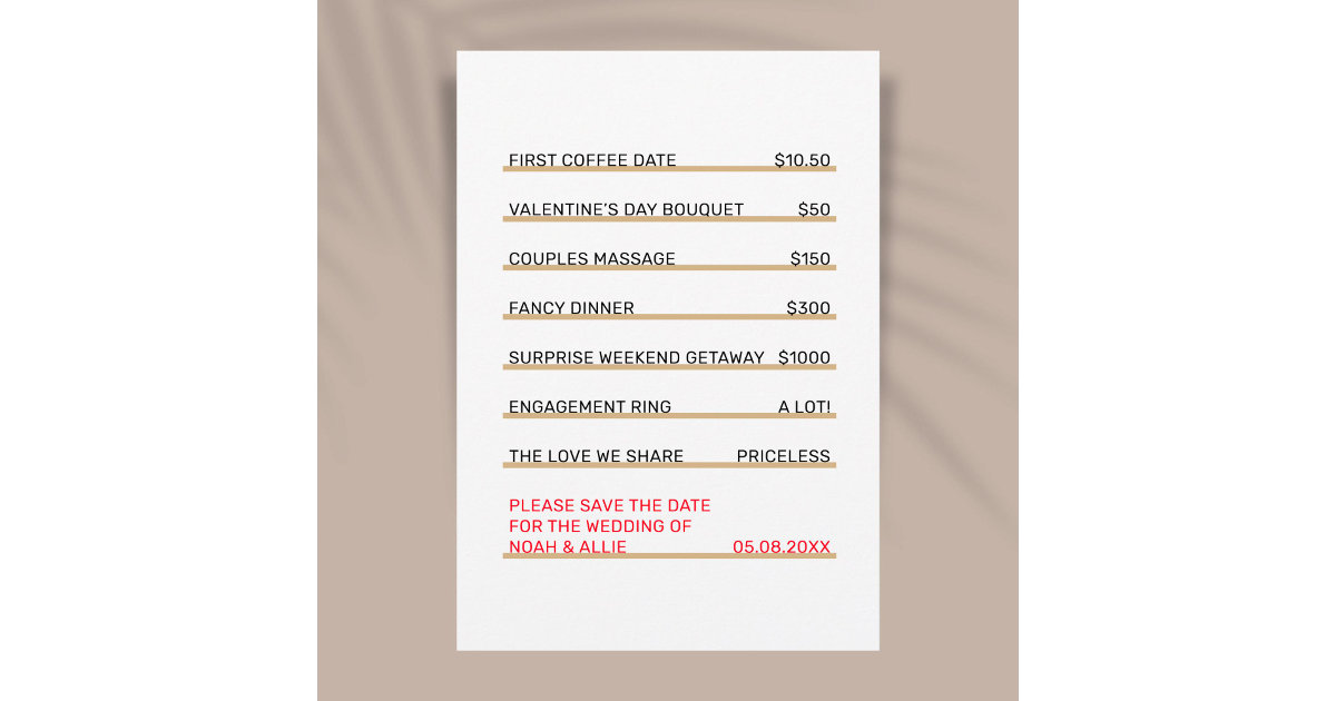 Café Menu Fun Unique Save the Date Invitation | Zazzle