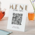 Cafe Modern Scan Menu QR Code Pedestal Sign | Zazzle