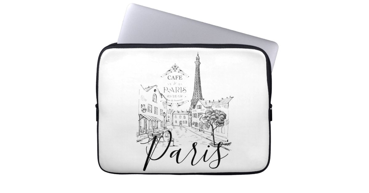 Cafe Paris Laptop Sleeve | Zazzle