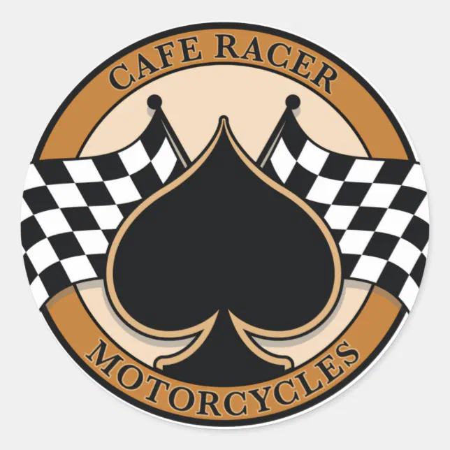 Cafe Racer Motorcycles Classic Round Sticker | Zazzle