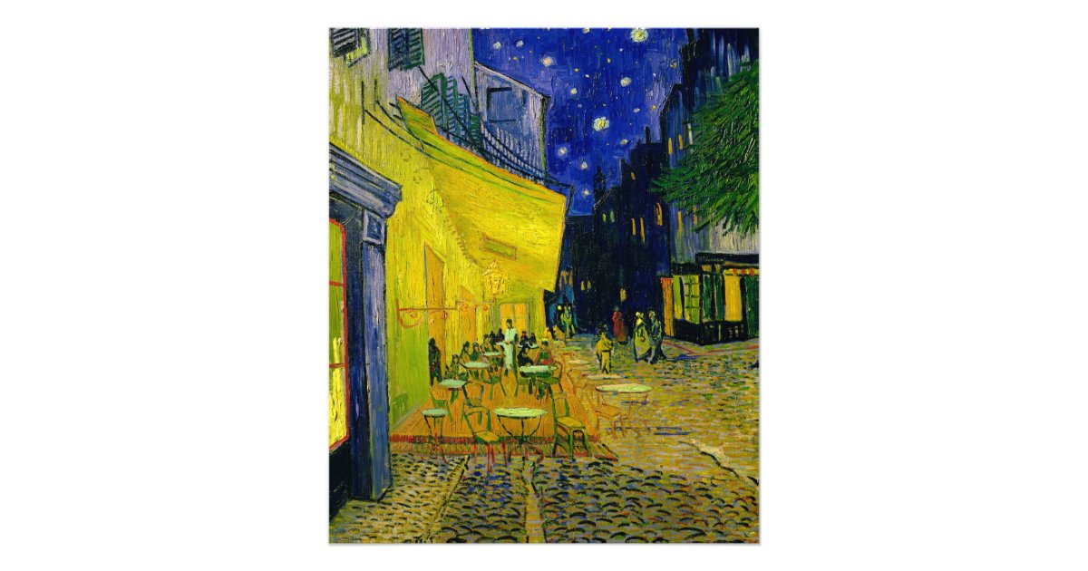 Cafe Terrace Arles, Place du Forum by van Gogh Photo Print | Zazzle