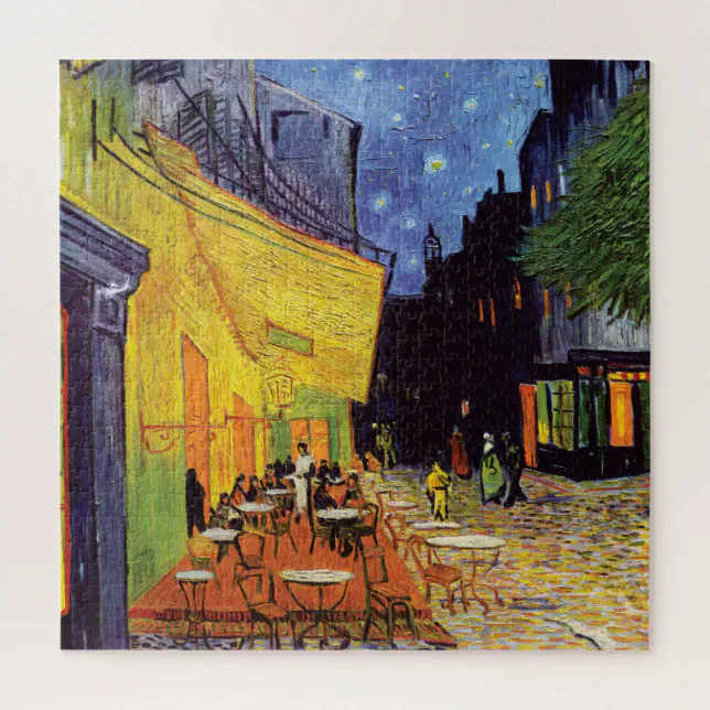 Cafe Terrace at Night by Vincent Van Gogh Jigsaw Puzzle | Zazzle