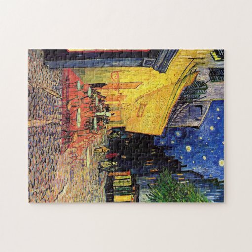 Cafe Terrace at Night by Vincent van Gogh Jigsaw Puzzle | Zazzle