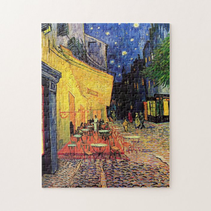 Cafe Terrace at Night by Vincent van Gogh Jigsaw Puzzle | Zazzle.com