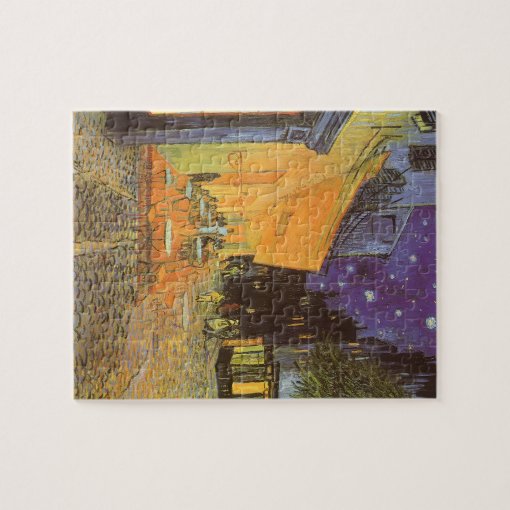 Cafe Terrace at Night by Vincent van Gogh Jigsaw Puzzle | Zazzle