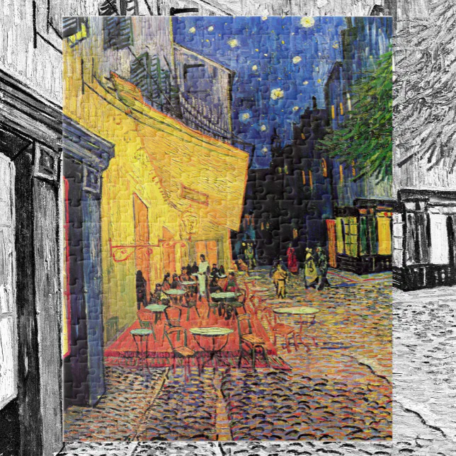 Cafe Terrace at Night by Vincent van Gogh Jigsaw Puzzle | Zazzle