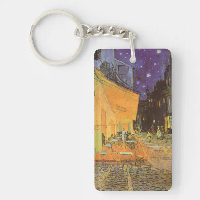 Cafe Terrace at Night by Vincent van Gogh Keychain | Zazzle