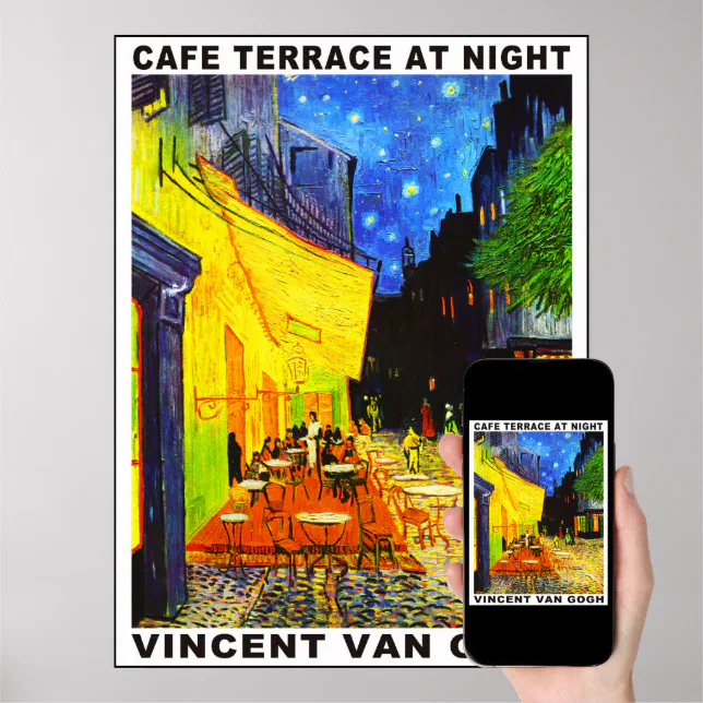 Cafe Terrace at Night Poster | Zazzle