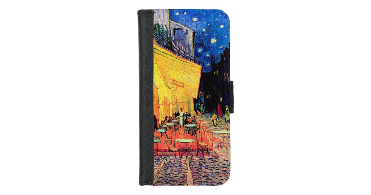 Cafe Terrace at Night, Vincent van Gogh, 1888 iPhone Wallet Case | Zazzle